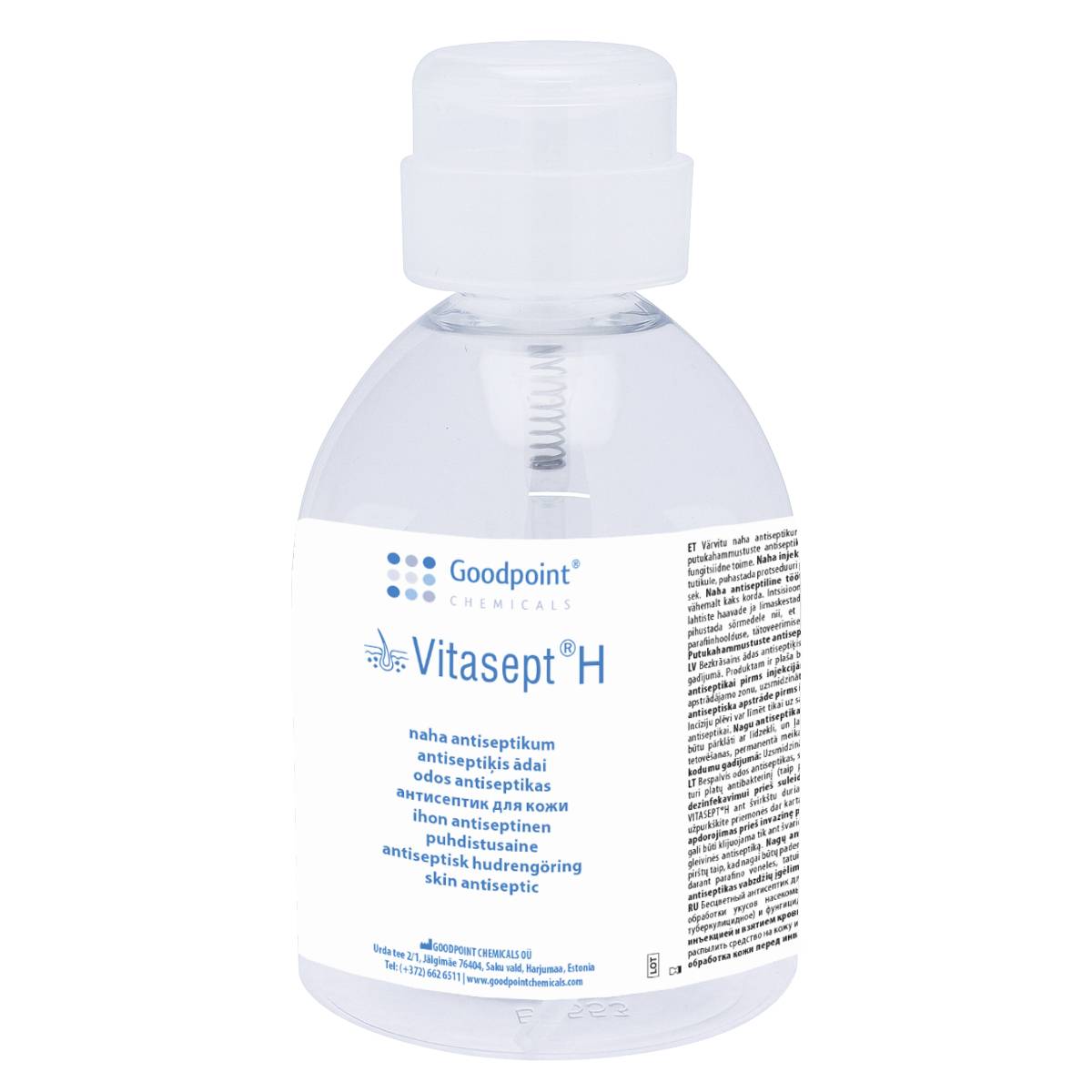 Vitasept H Skin Antiseptic Push Down Bottle 500ml | UKMEDI
