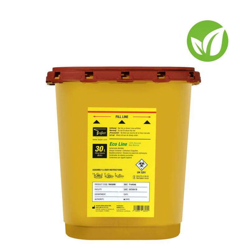30 Litre Eco Line XL Sharps Bin – UKMEDI