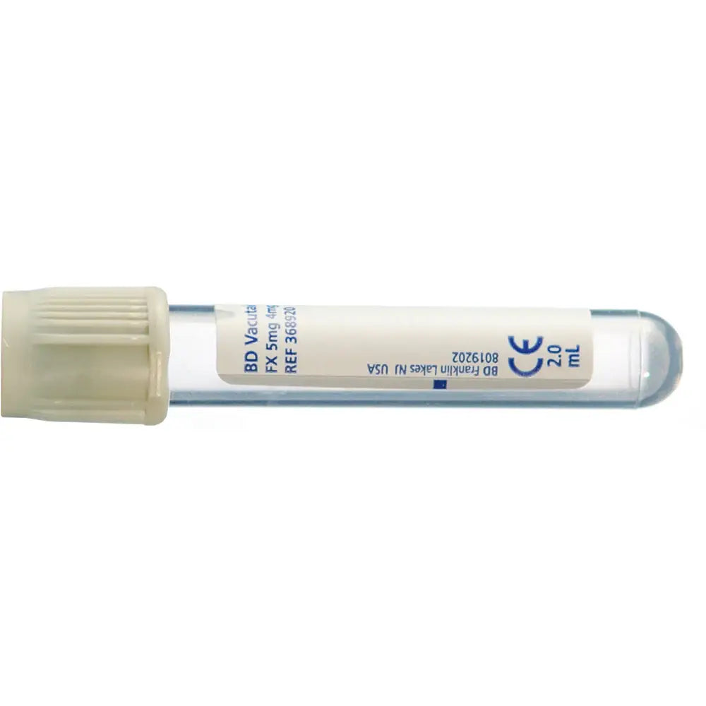 BD Vacutainer 2ml Fluoride/Oxalate Grey Blood Collection Tubes – UKMEDI