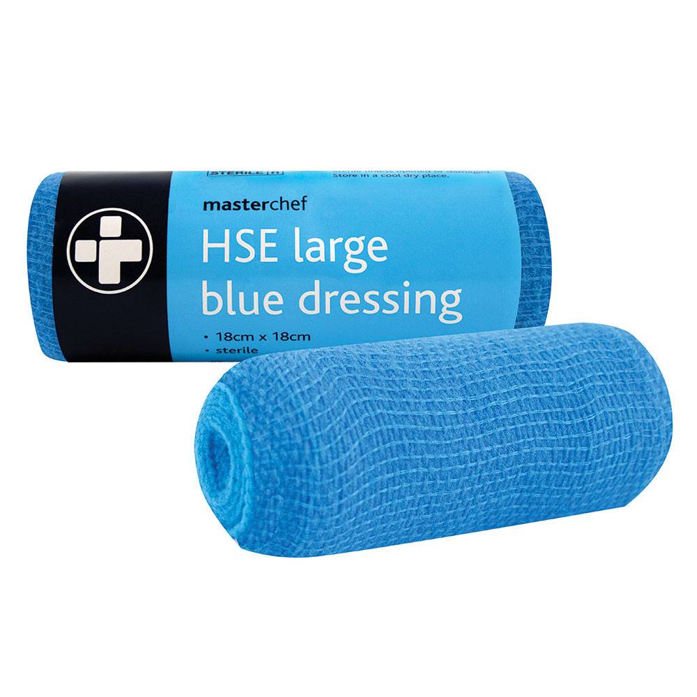 18cm x 18cm Large HSE Blue Dressing – UKMEDI