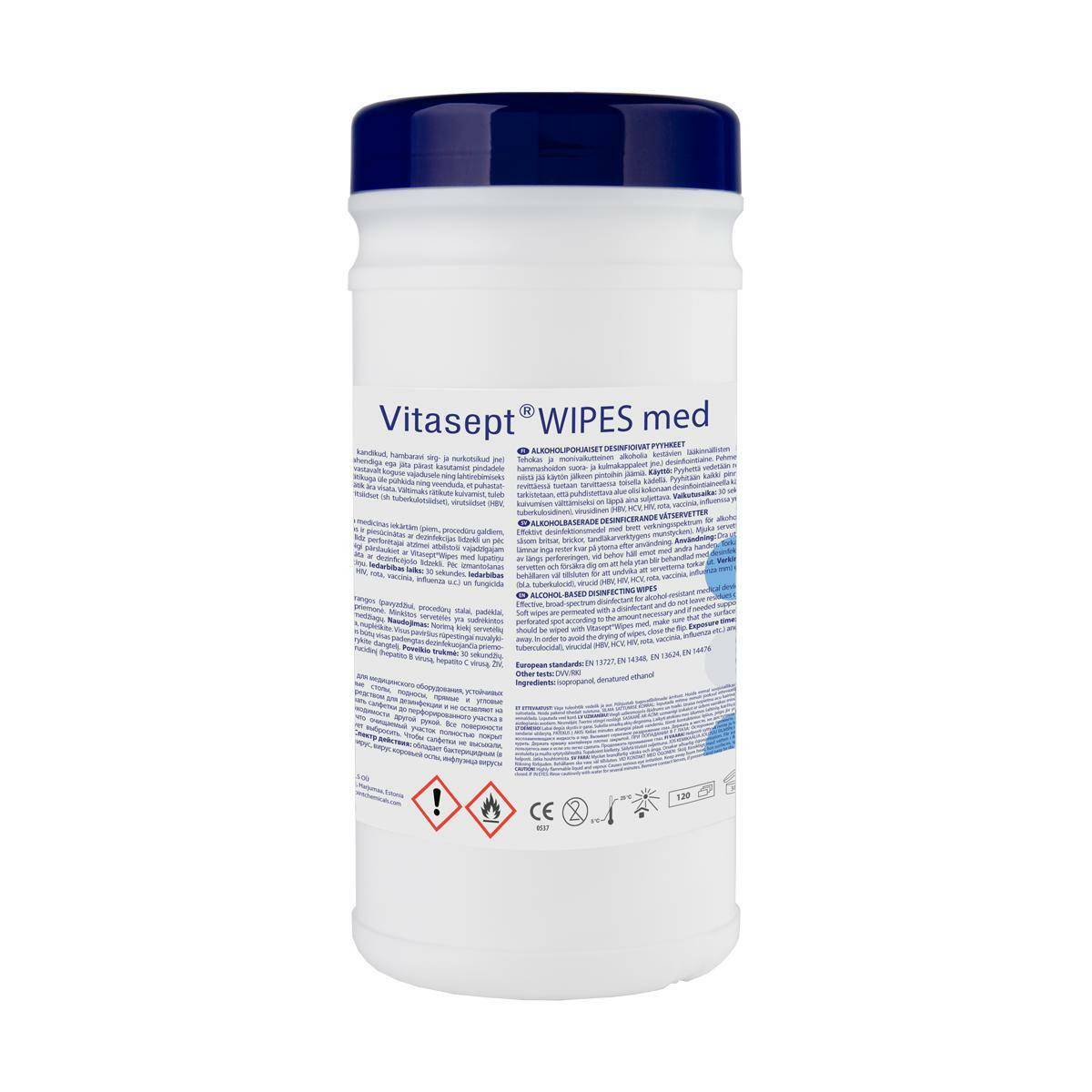 Vitasept Wipes Med Tube of 150 – UKMEDI