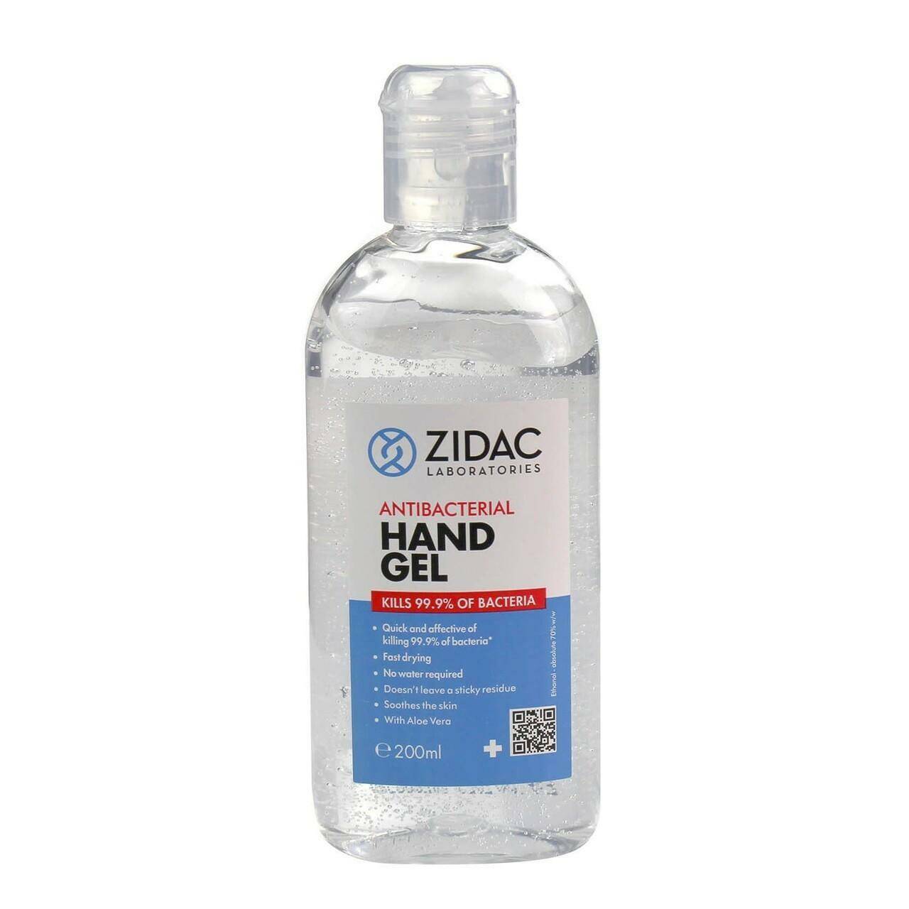 Zidac Antibacterial Hand Gel 200 ml – UKMEDI