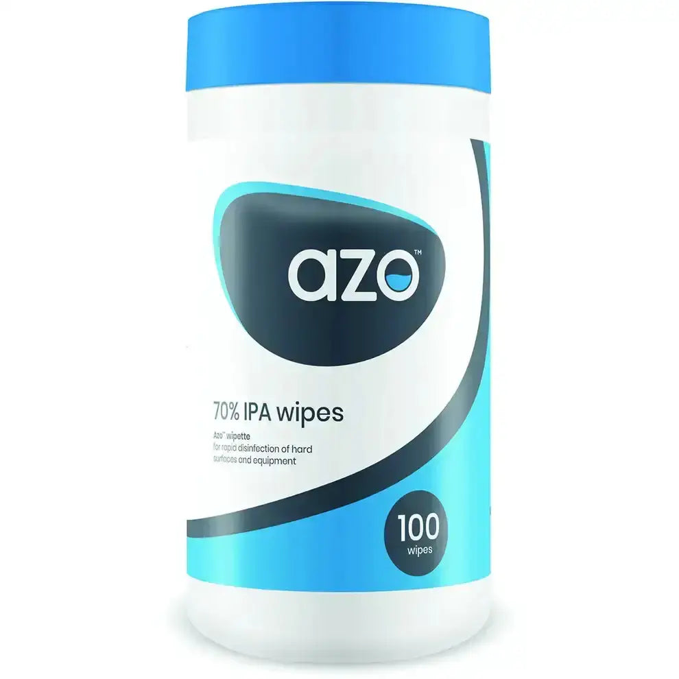 Azo 70% IPA Wipes Tube of 100 Wipes – UKMEDI