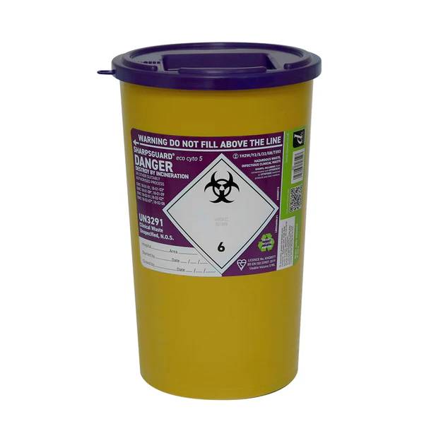 5 Litre Sharpsguard Purple Cyto Sharps Bin – UKMEDI