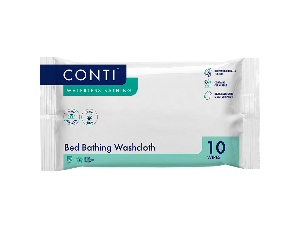 Conti® Bed Bathing Washcloth Fragrance Free 10 Cloths – UKMEDI