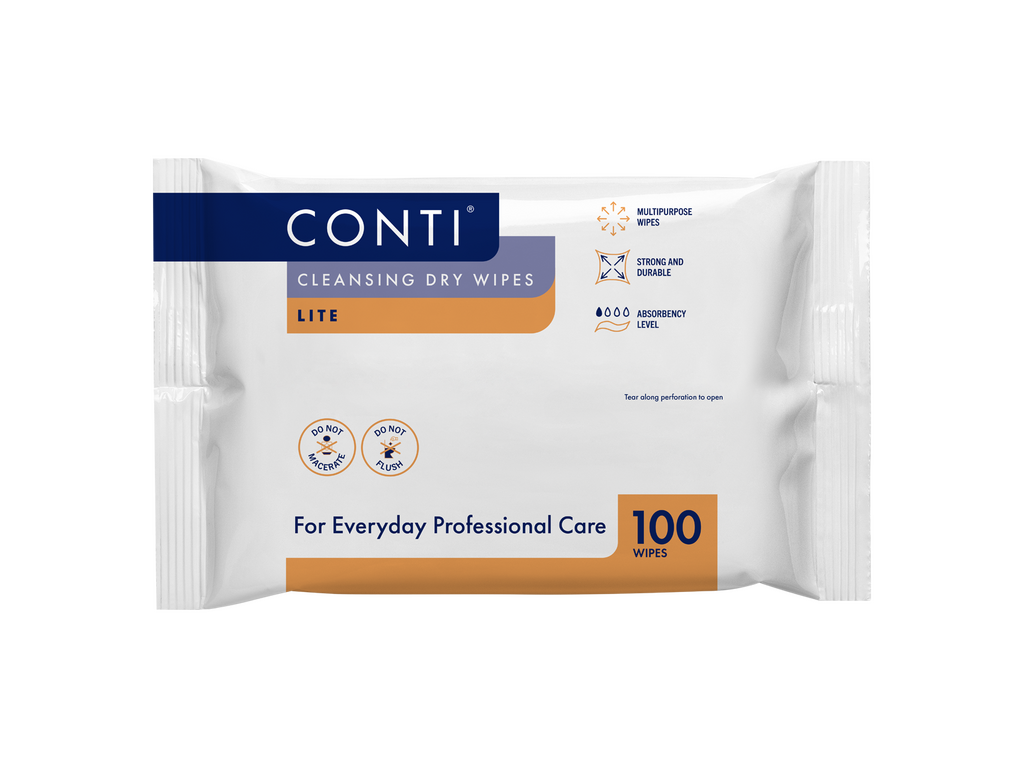Conti Cleansing Dry Wipes Lite Small Pack of 100 – UKMEDI