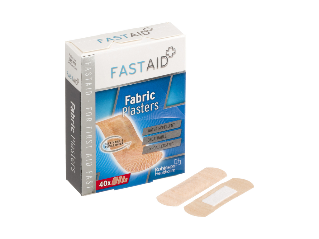 Fast Aid Antiseptic Fabric Plasters 40 Assorted Plasters In 4 Sizes ...