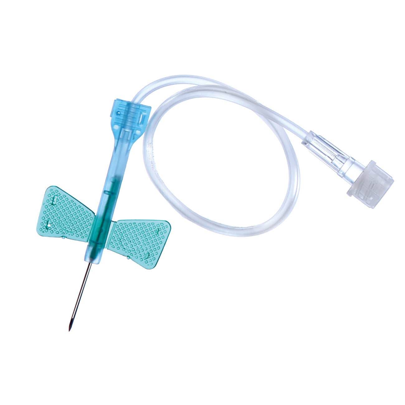 23g 19mm Blue Safety Winged Infusion Set with 30cm Tube – UKMEDI