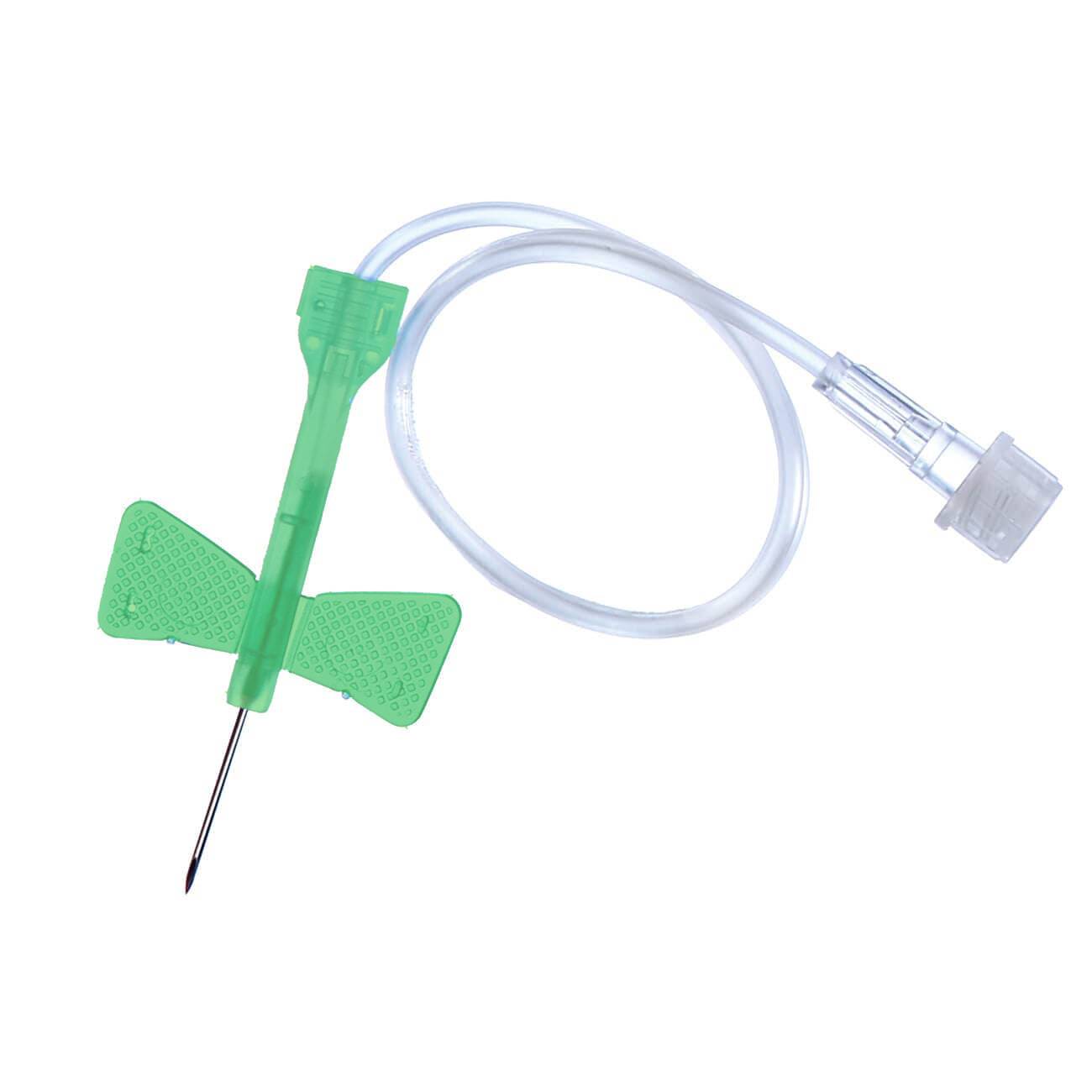 21g 19mm Green Safety Winged Infusion Set with 30cm Tube – UKMEDI