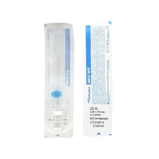 22G Blue1 inch Terumo Versatus Winged and Ported IV Cannula – UKMEDI