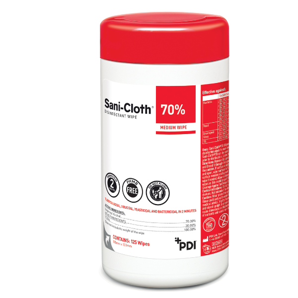 Sani-Cloth 70% Tube of 125 Wipes – UKMEDI